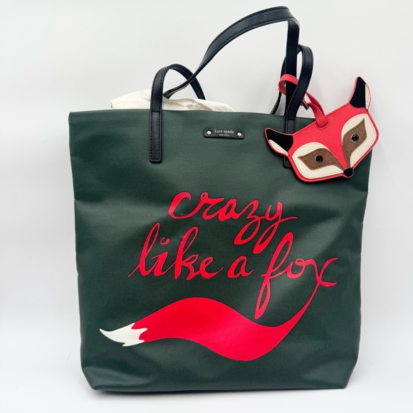 kate spade | Bags | Kate Spade Blaze A Trail Crazy Like A Fox Tote ...